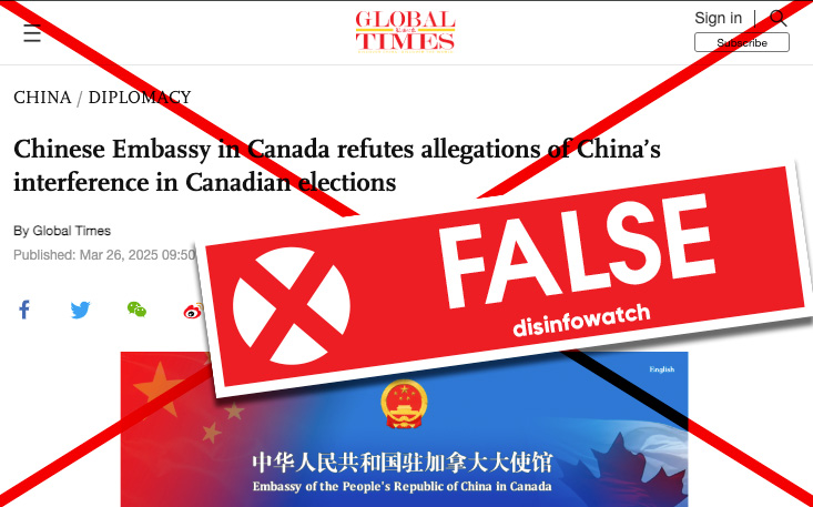 PRC Issues False Denial of Interference in Canadian Elections ...